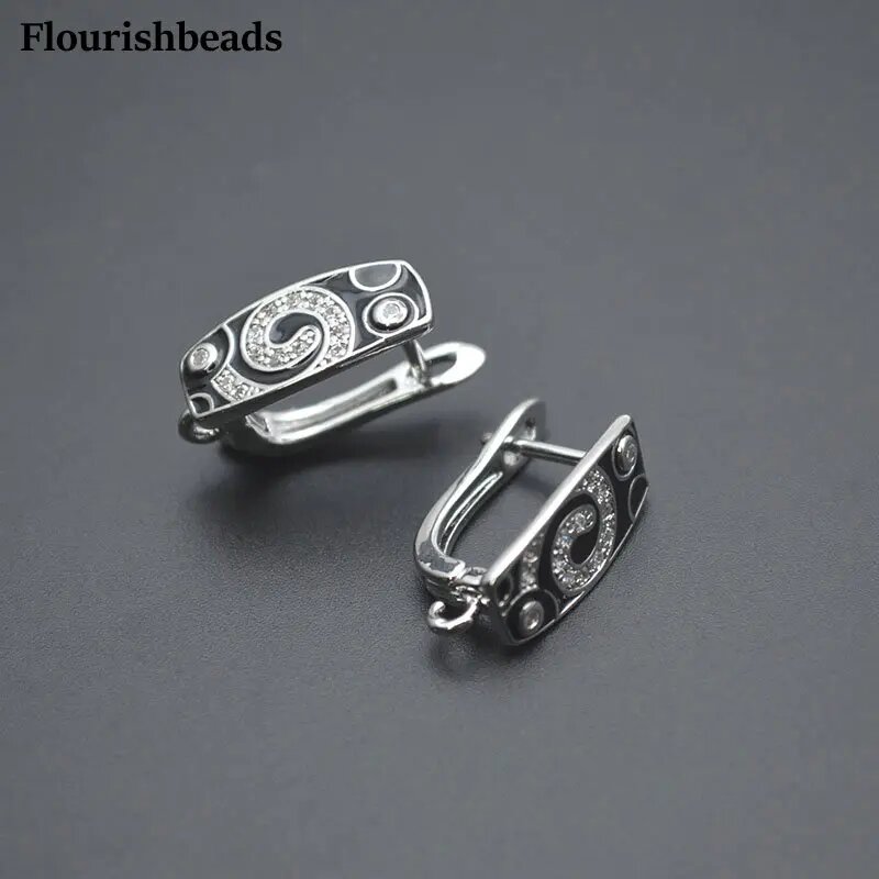 Основа для сережек Flourishbeads, цвет родий, 30шт