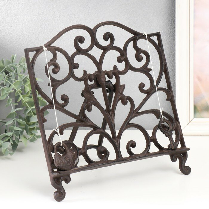 Фигура-подставка для книги, бумаг «Ажурная ковка», 4.5×27×29.5 см