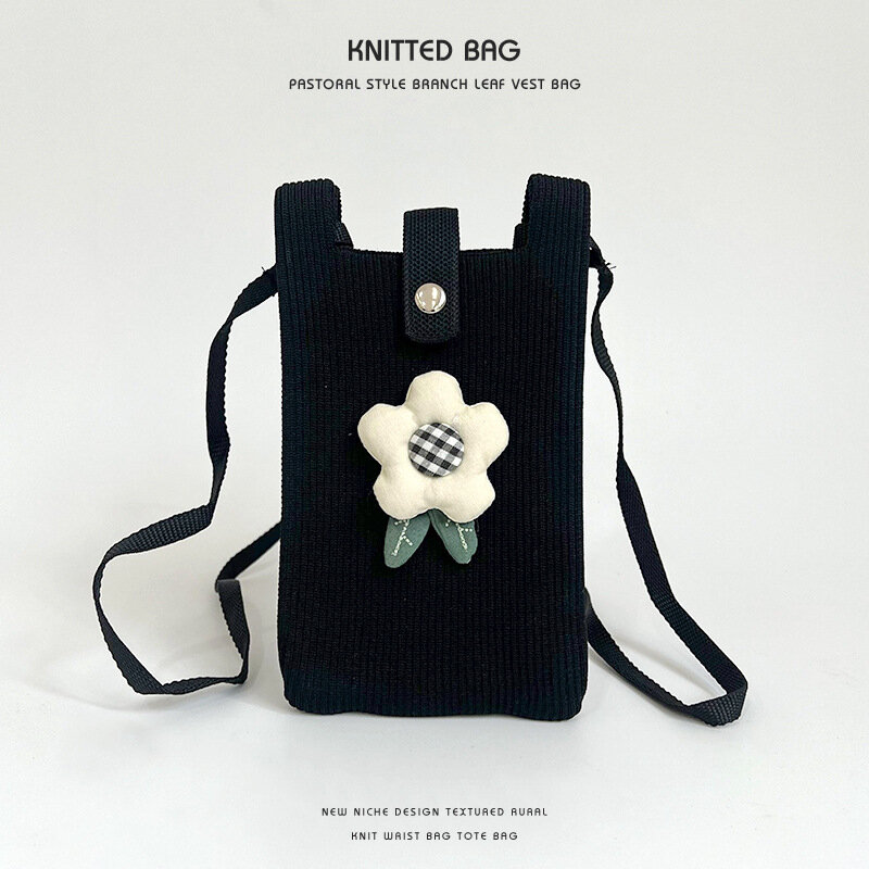 Сумка-мессенджер "Цветочный принт", для мобильного телефона, полиэстер, женская