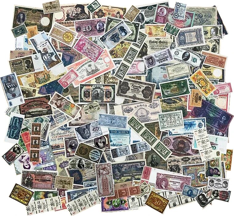 100 бон разных стран, случайный выбор, сувенирные копии банкнот без повторов, Европа, Азия, Америка и другие, банкноты и купюры редкие коллекционные