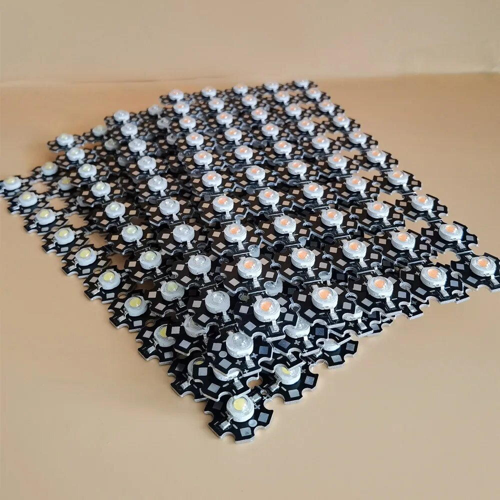 10 шт, 1 Вт, 3 Вт, высокая мощность, теплый белый/холодный белый/натуральный белый/красный/зеленый/синий/королевский синий ИК-светодиод с печатной платой со звездой 20 мм