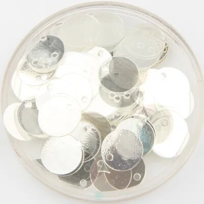 Плоские блестки ПВХ Flatcup 5 мм Серебряный, 6mm 10g 600pcs, Clear Crystal