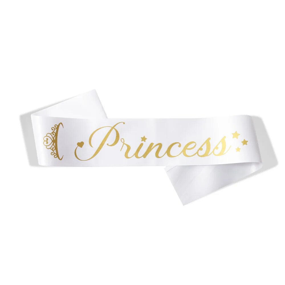 Атласная лента для праздника с принтом короны JD0069-2