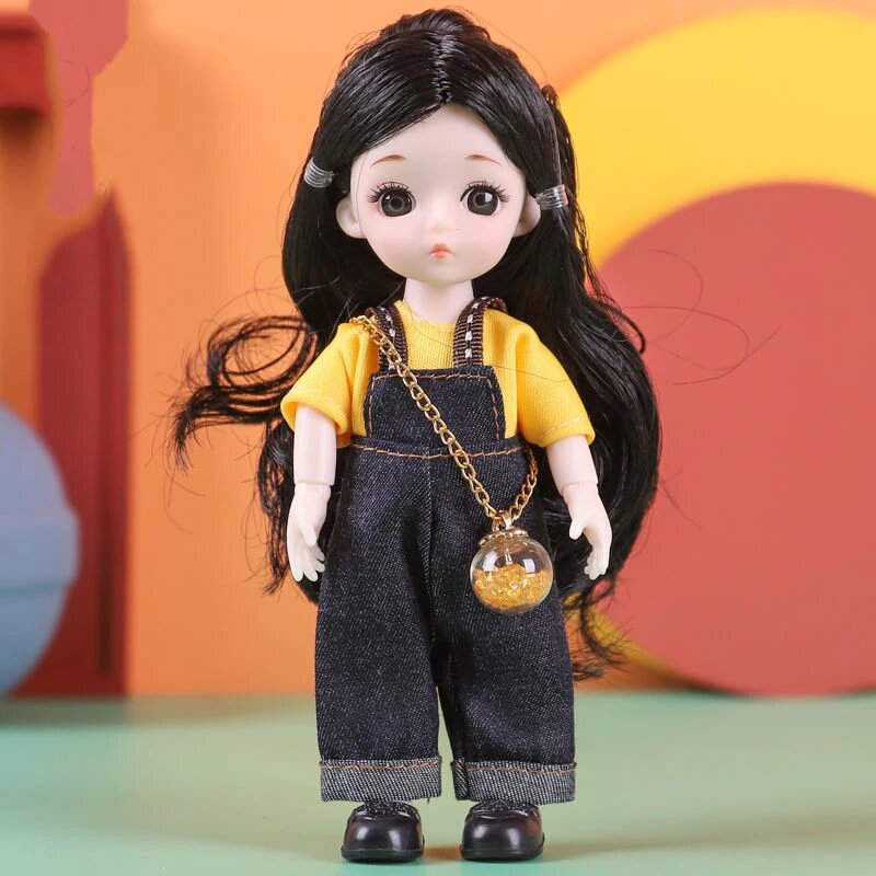 Мини-кукла шарнирная Ziluo 13, желтый топ, 1PC-BJD Doll 18