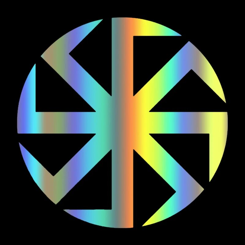 Наклейки на авто Коловрат Амулет Без Круга водонепроницаемые наклейки на машину наклейка для авто автонаклейка стикер этикеты винила наклейки стайлинга автомобилей украшения на бампере автомобиля заднее стекло 41269 Laser, 10x10 cm