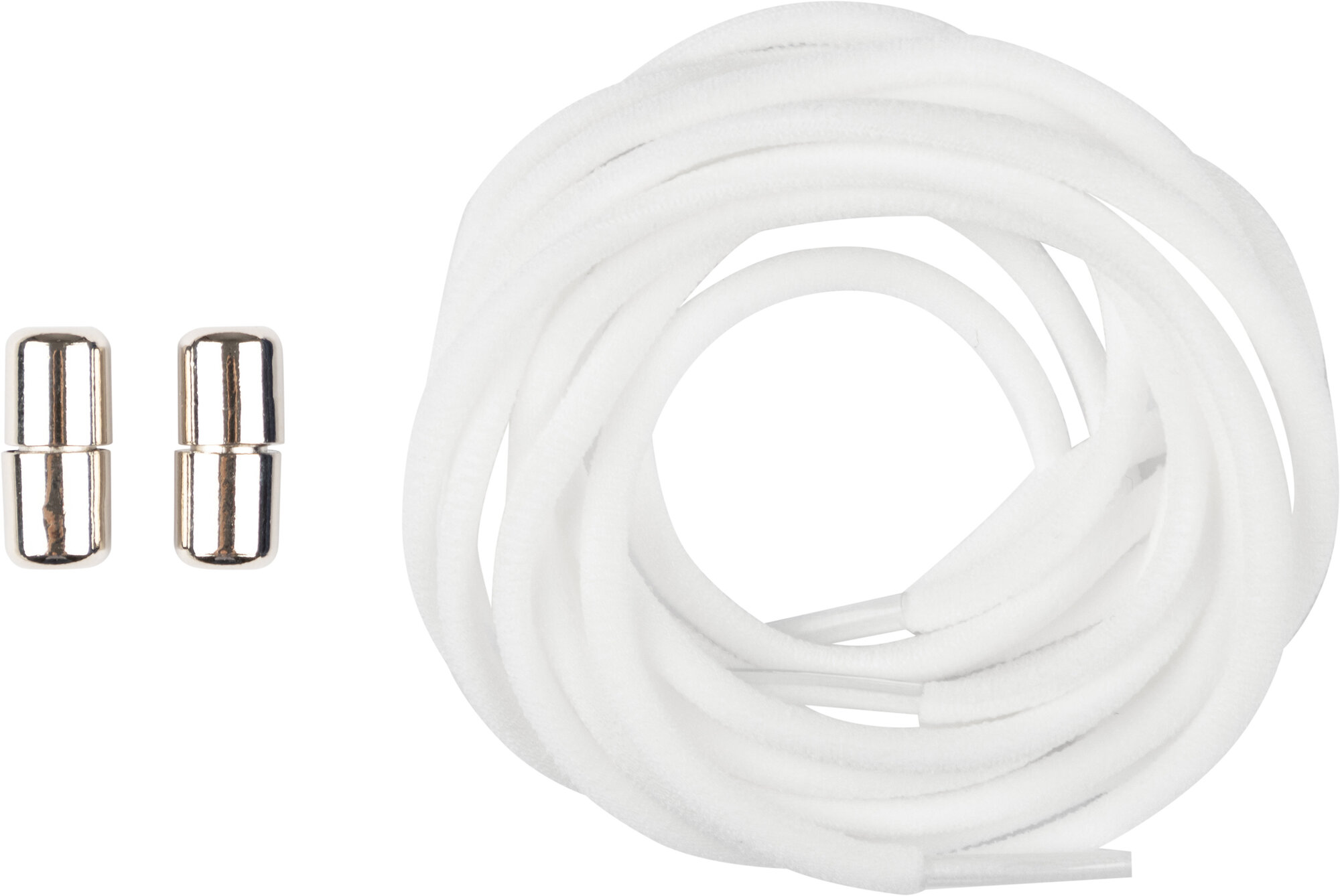 Шнурки для обуви с фиксатором эластичные, белые