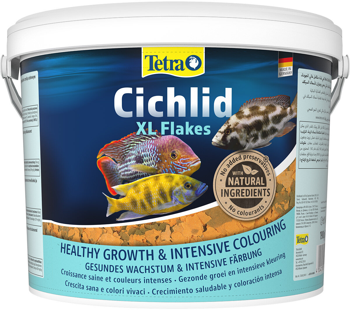 TETRA CICHLID XL FLAKES — Тетра корм-хлопья для всех видов цихлид (10 л)