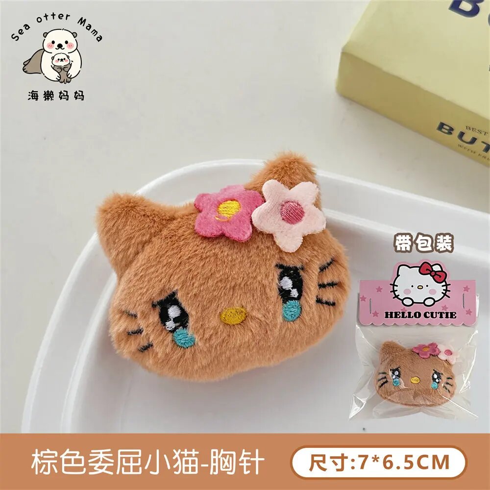 Keeppley аниме аксессуары Hello Kitty мягкие плюшевые брелоки 21-Brooches