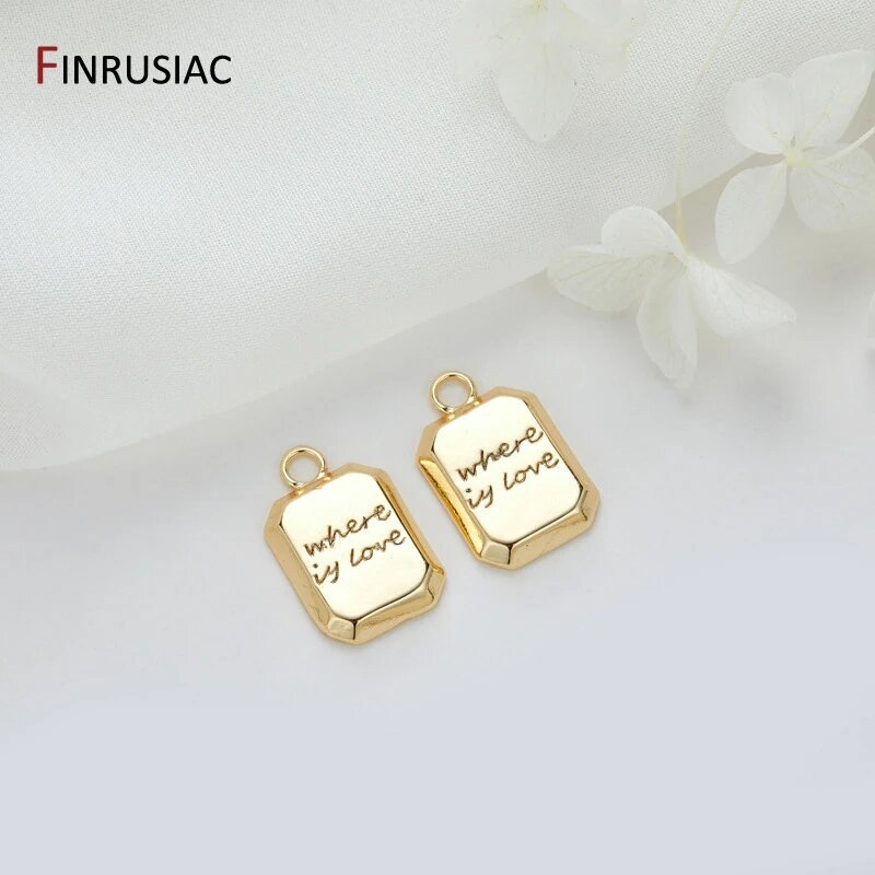 Золотые позолоченные подвески FINRUSIAC 4 pieces, gold plated