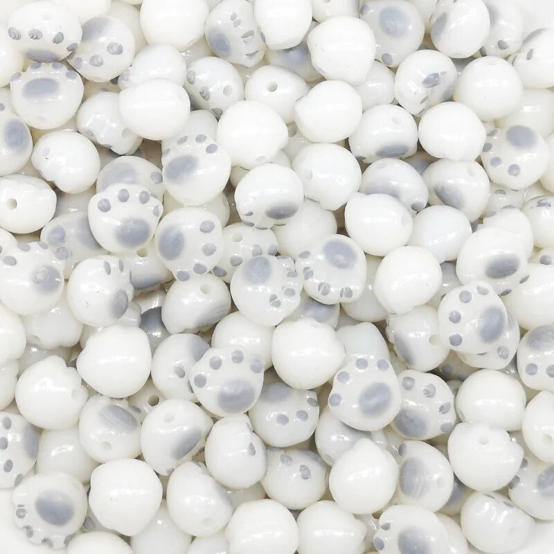 YoZuSmily акриловые бусины кошачьи лапки 20 шт Белый, 5