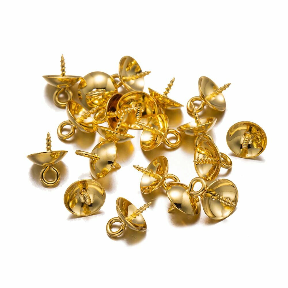 Концевики для бусин Golden, нержавеющая сталь