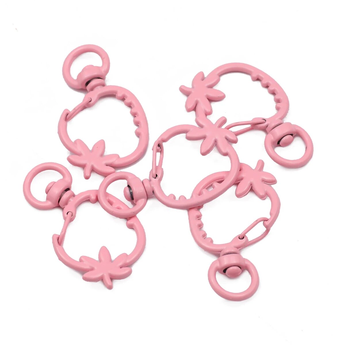 Застежки-карабины YHBZRET клубника 38 мм, 3-9 шт Розовый, 9pcs lot, Светло-розовый