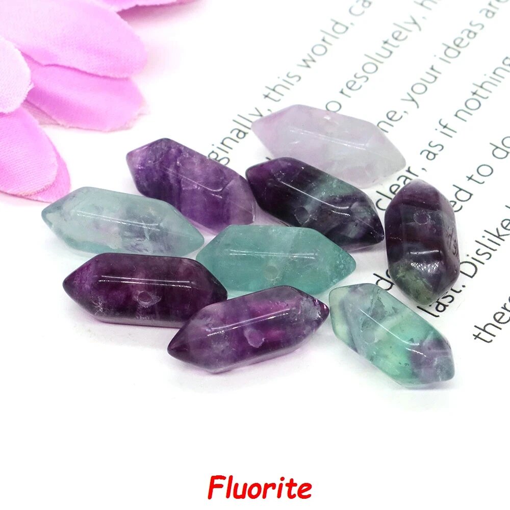 Натуральные кристаллы мини бусины Фиолетовый, 1 pc, Fluorite