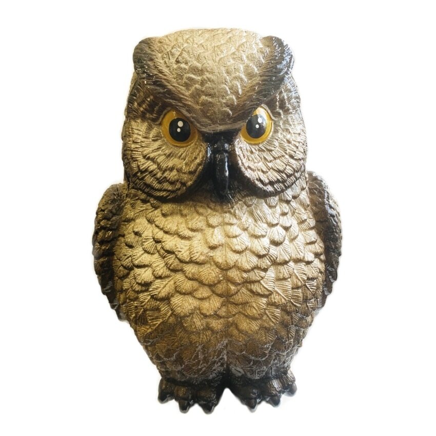 Декоративная фигурка Туендатская сувенирная мастерская "Сова" из пенопласта, коричневая, высота 42 см