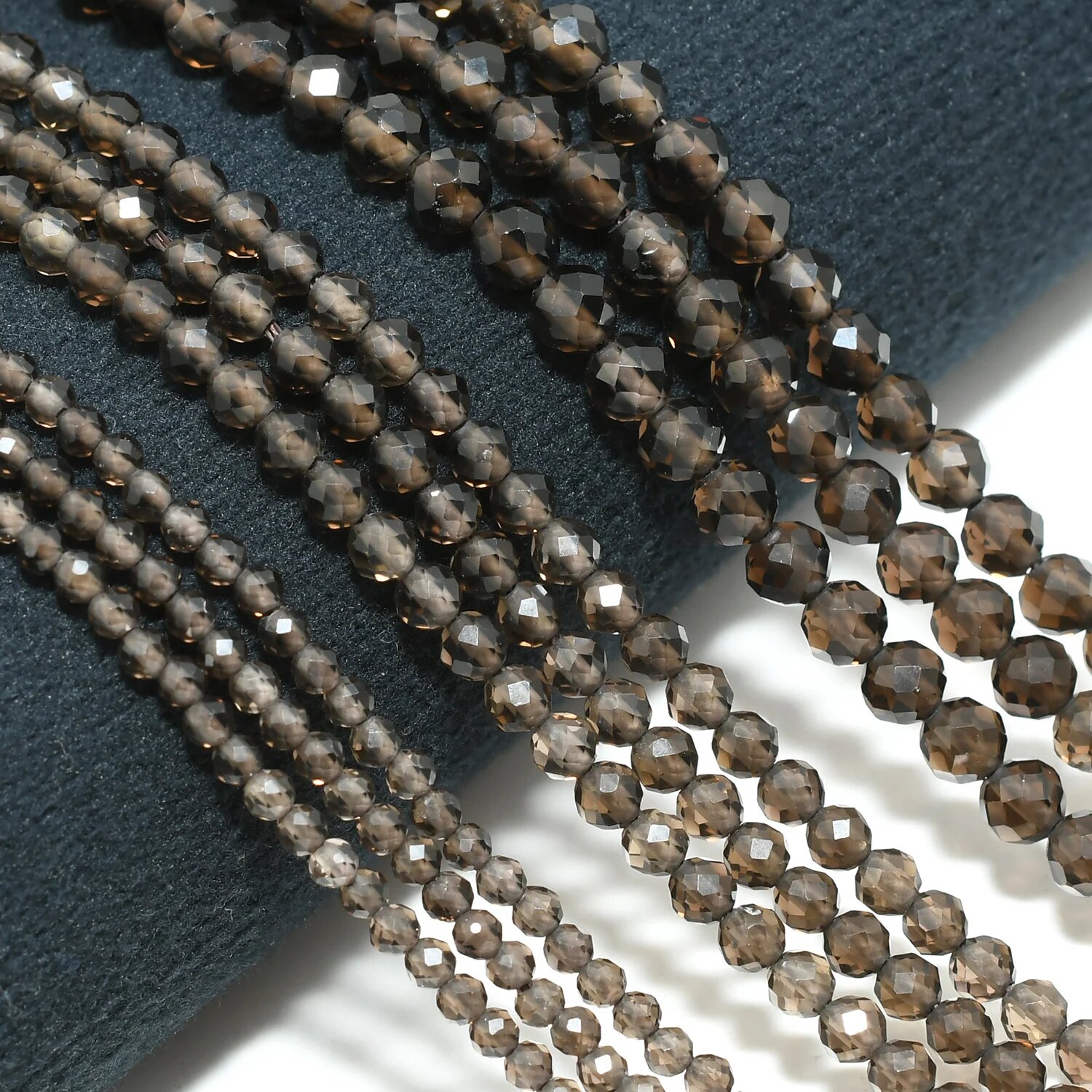 Бусины из дымчатого кварца GENUINSTONE 2 мм/3 мм/4 мм 3.3mm