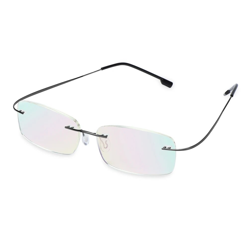 KLASSNUM Титановые очки для чтения без оправы +1.0 до +4.0 Type2-black, +100