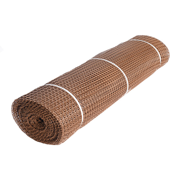 Сетка садовая пластиковая 15х15 (1х20м) для ограждения территории, цвет коричневый