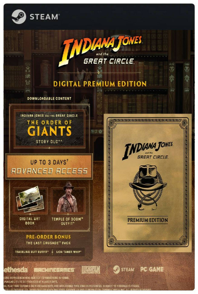 Игра Indiana Jones and the Great Circle - Premium Edition для PC, Steam, электронный ключ