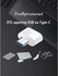 Универсальный OTG адаптер USB на Type-C (белый, плоский, 1 шт.)
