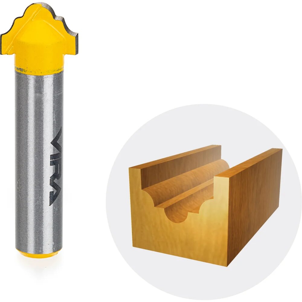 Фреза пазовая фасонная (12.7х9.5 мм; R2.6 мм) VIRA L553382