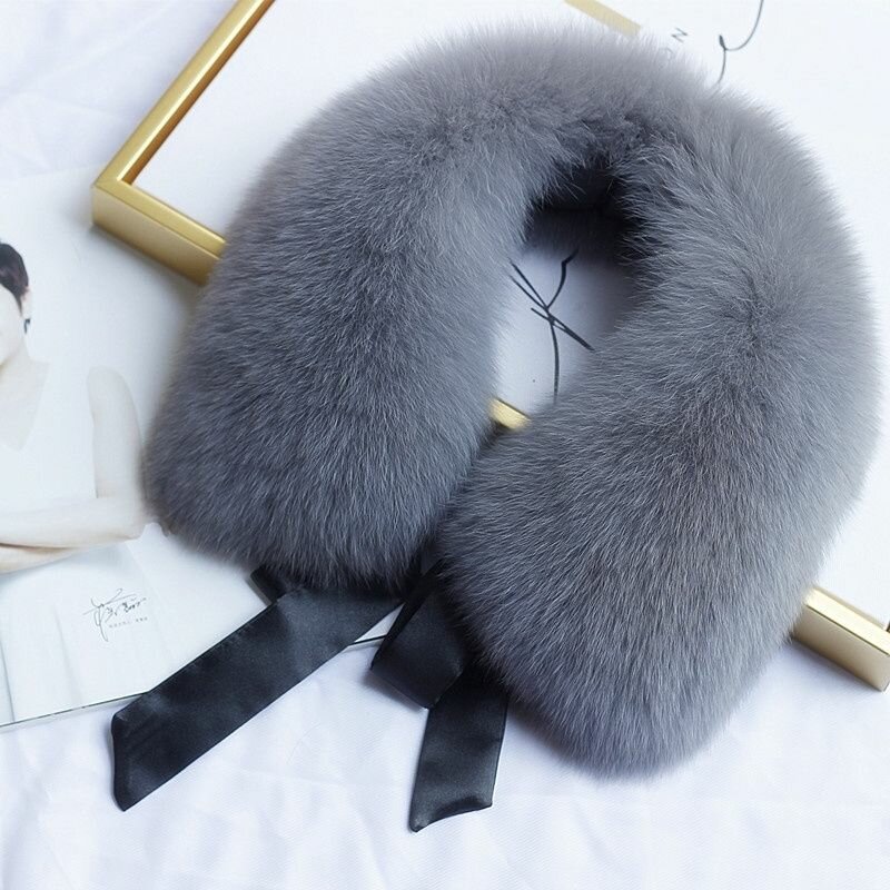 Меховой шарф-бант 60 см