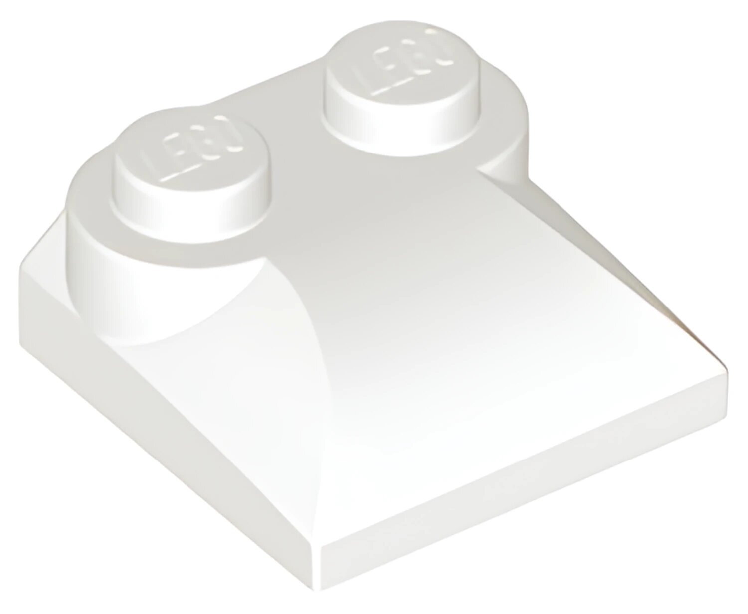 Деталь LEGO Lego Slope, Curved 2 x 2 x 2/3 with Two Studs and Curved Sides 47457 (78882) White U