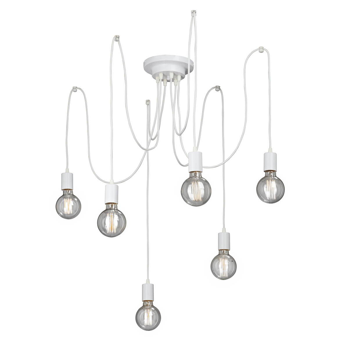 Люстра подвесная Vitaluce V4452-0/6PL , 6 ламп 18м2, Е27, 60Вт, цвет белый матовый.