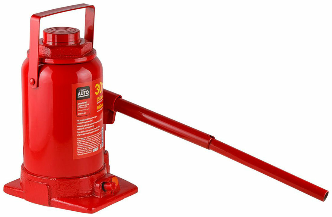 Домкрат гидравлический бутылочный Startul 30 т, 255-405 мм, AUTO ST8018-30