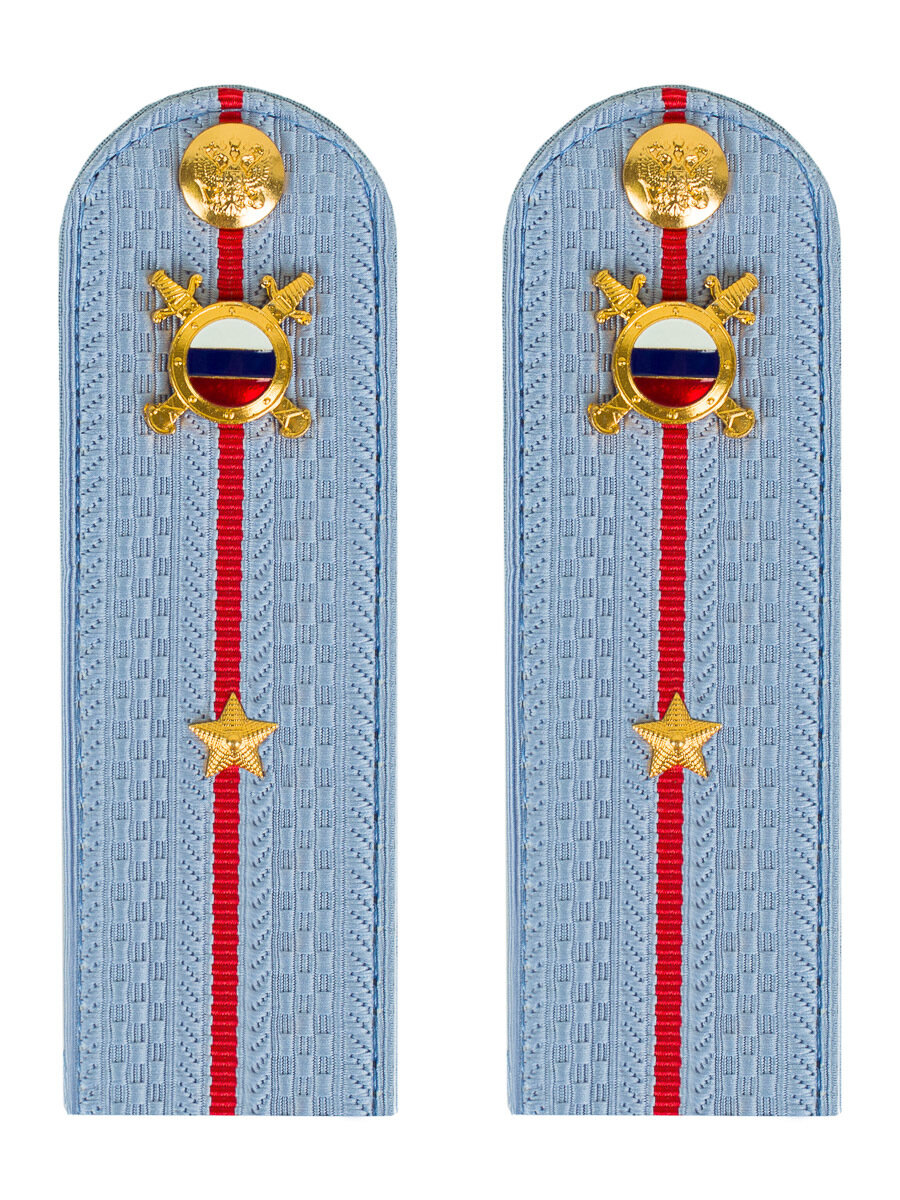 Погоны Мвд внутренняя служба на рубашку голубые картон Младший лейтенант 12см