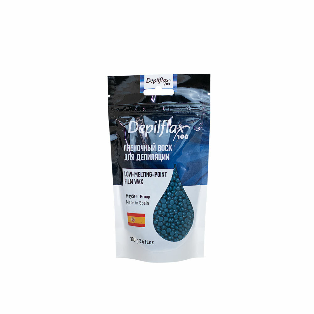 Пленочный воск Depilflax100 Blue Film Wax в гранулах, синий, 100г