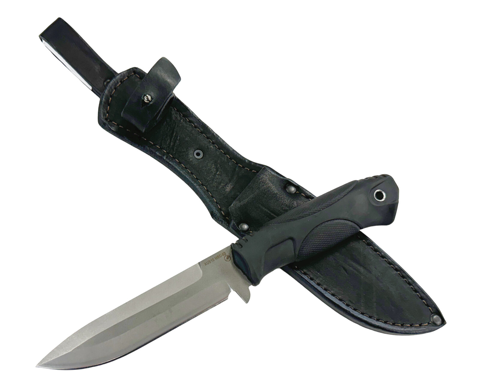 Тактический нож Барс, сталь AUS10, резинопластик, ручная работа