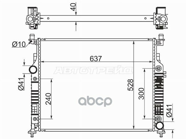 Радиатор Mercedes-Benz M-Class 05-11 / GL-Class 06-12 Sat арт. MB0005-05
