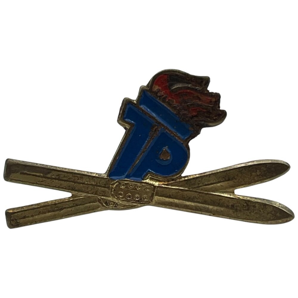 Знак "Соревнования по лыжному спорту среди пионеров" бронзовая ст, ГДР 1971-1980 гг.