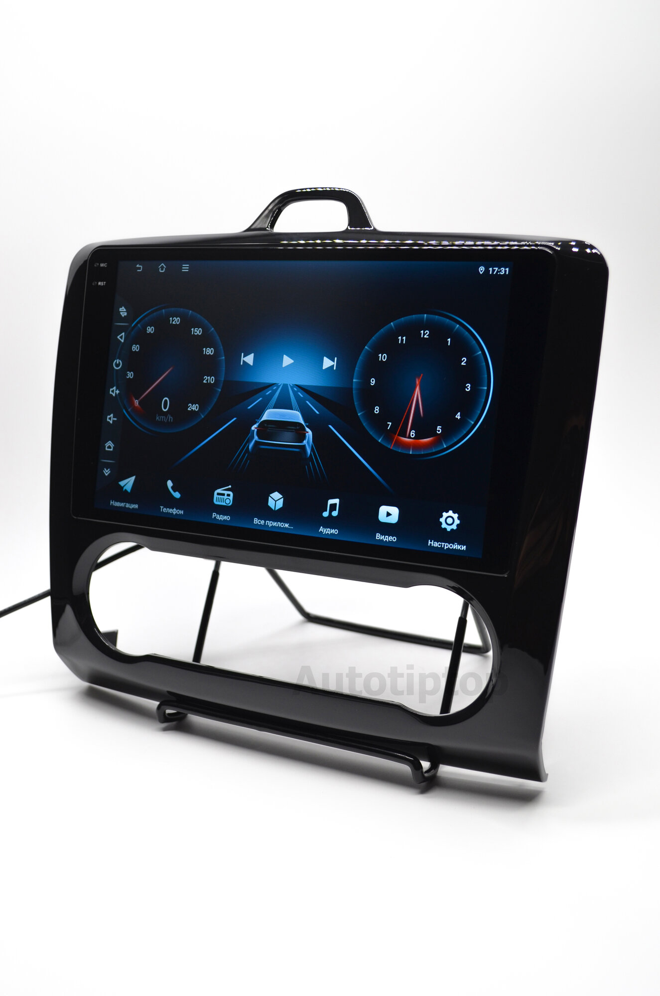 Магнитола для Ford Focus 2 Климат Черная 2005-2011 4/64ГБ, QLED, Carplay, автозвук DSP, GPS Навигация, 9 дюймов