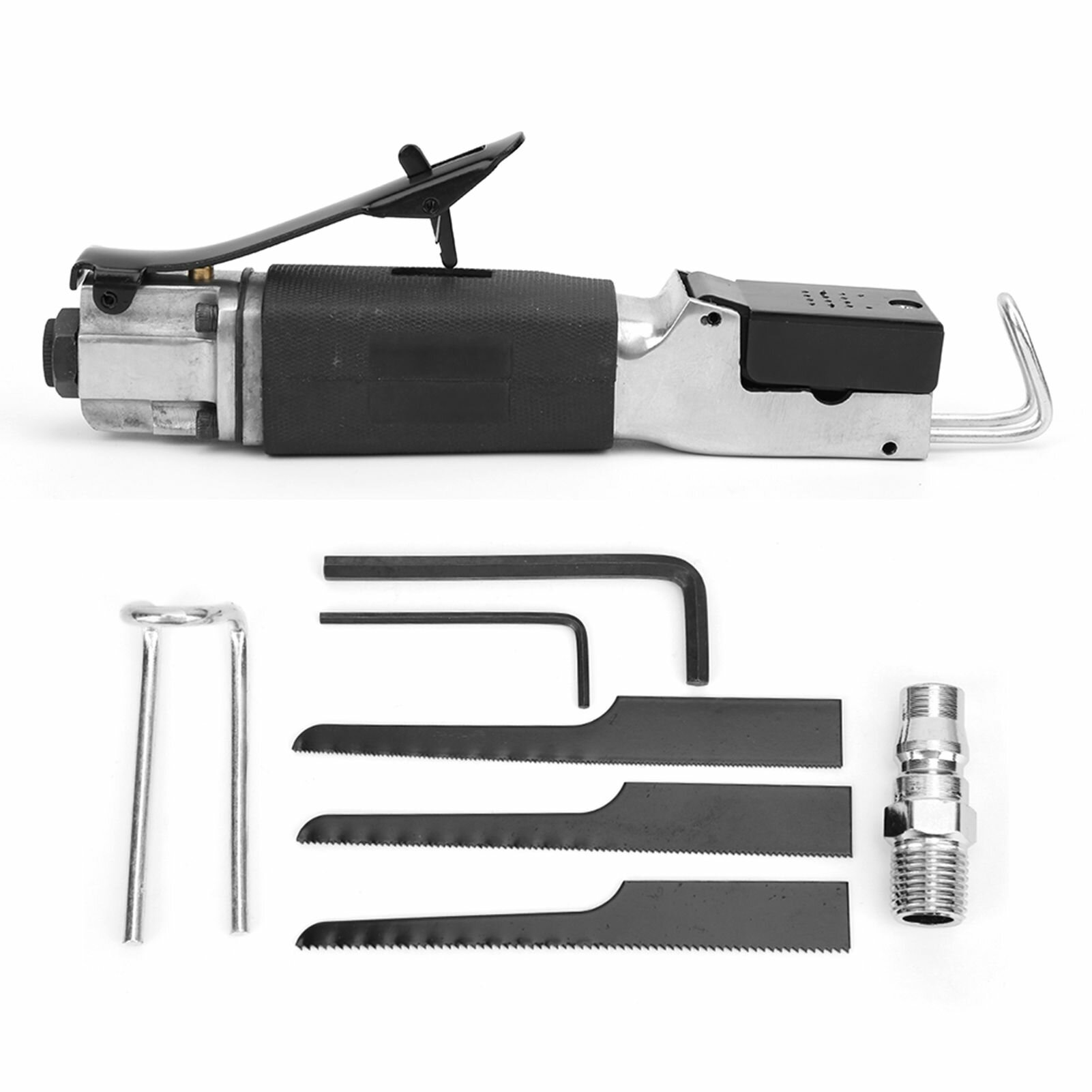 Пневматическая сабельная пила с мягкой резиновой ручкой, режущий воздушный инструмент с гаечным ключом, пильное полотно