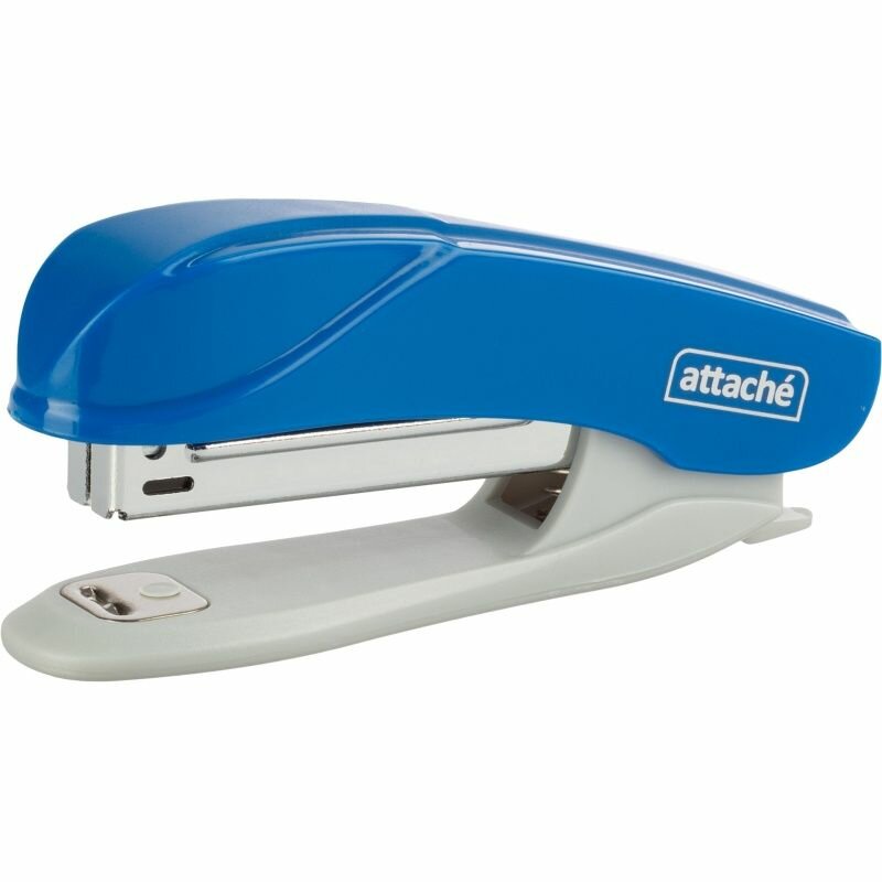 Степлер Attache Pulse скобы № 10, до 15 листов, антистеплер, пластик, синий