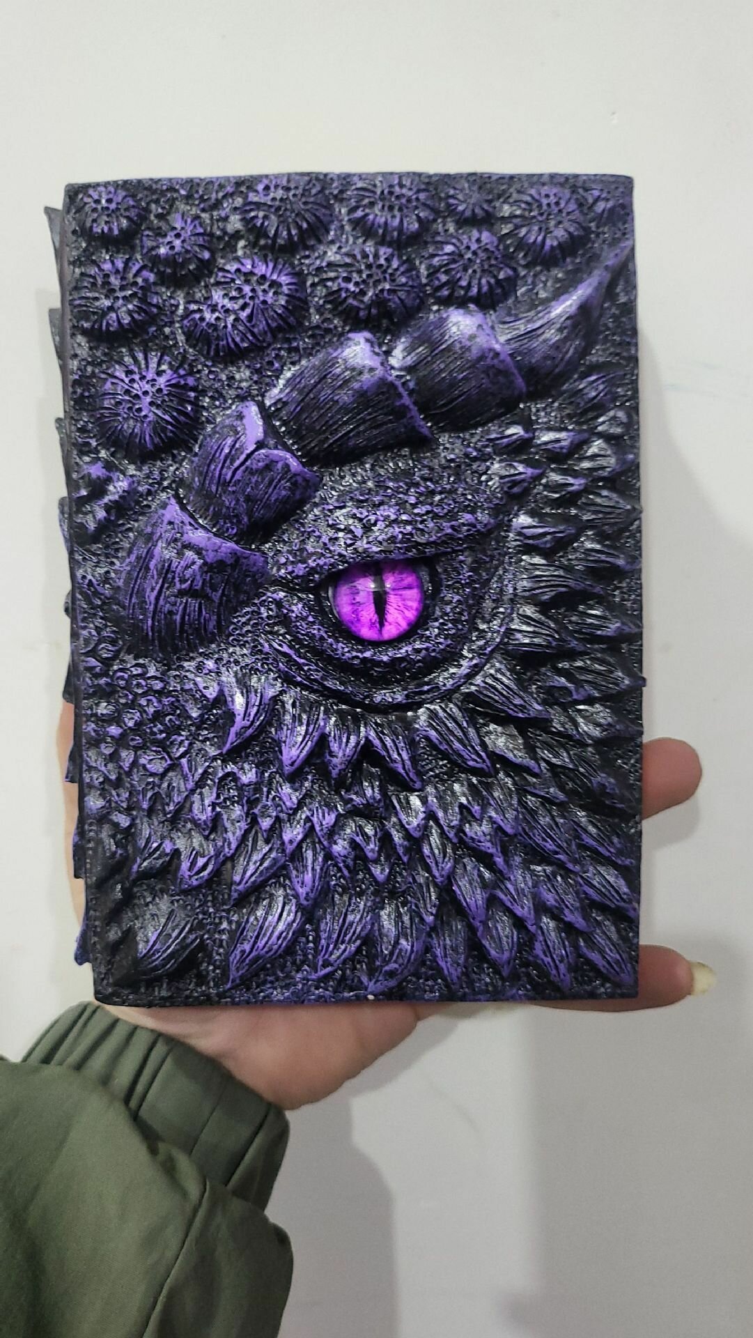 Блокнот с 3D рельефным изображением драконьего глаза, резьбой из смолы, с пустыми страницами, размер A5