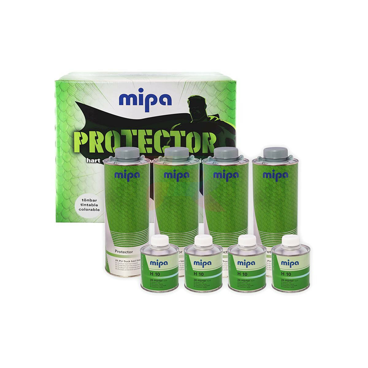 Высокопрочное защитное полиуретан-акриловое покрытие Mipa 2K Protector Set (колеруемый) 3 л. с отвердителем 1 л.