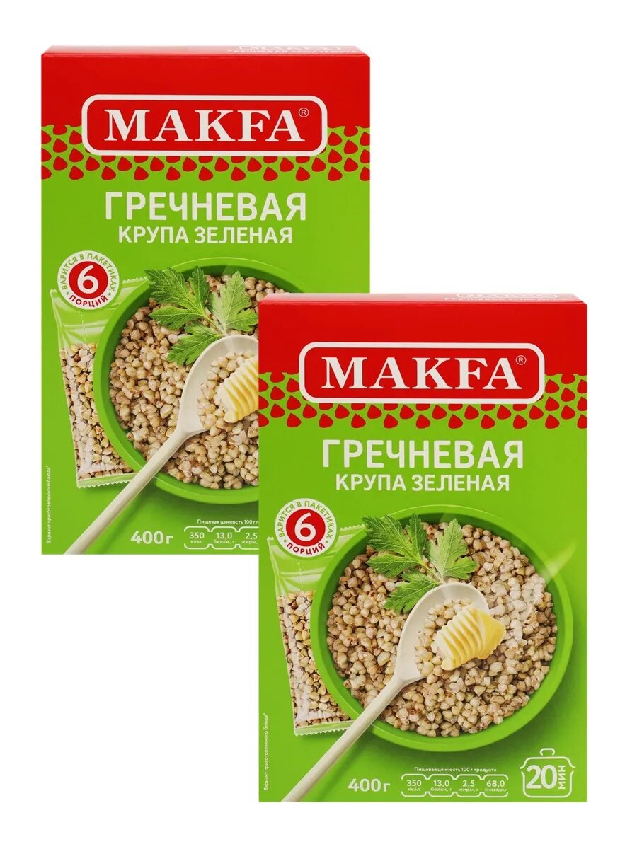 Крупа MAKFA полба дробленая 6 пак.400 г 2уп