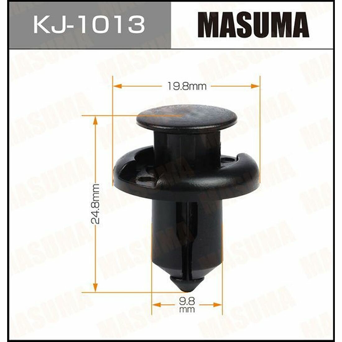 Клипса автомобильная (автокрепеж) для японских автомобилей Masuma KJ-1013 50шт.