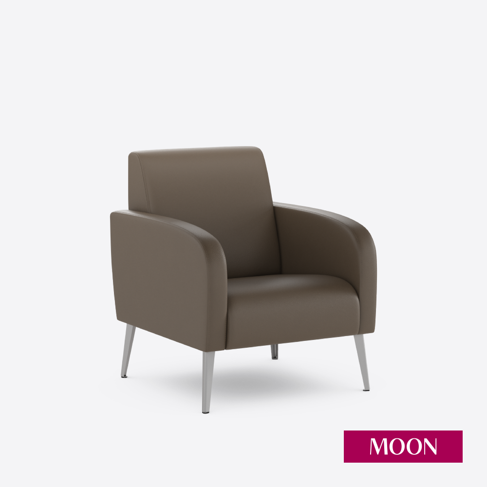 Кресло MOON 157 нераскладное, экокожа, цвет капучино, 76*84*91, эксклюзивная высокоэластичная пена (UniqFoam).