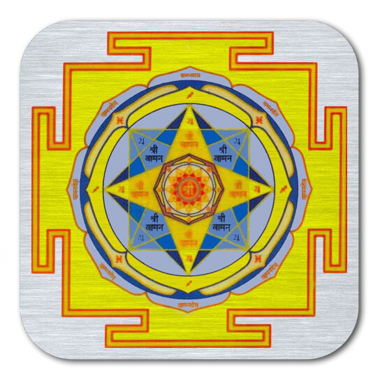 YAN117 васту янтра юпитера (металл, цветная печать, размер 5,2*5,2 см.), 1 шт.