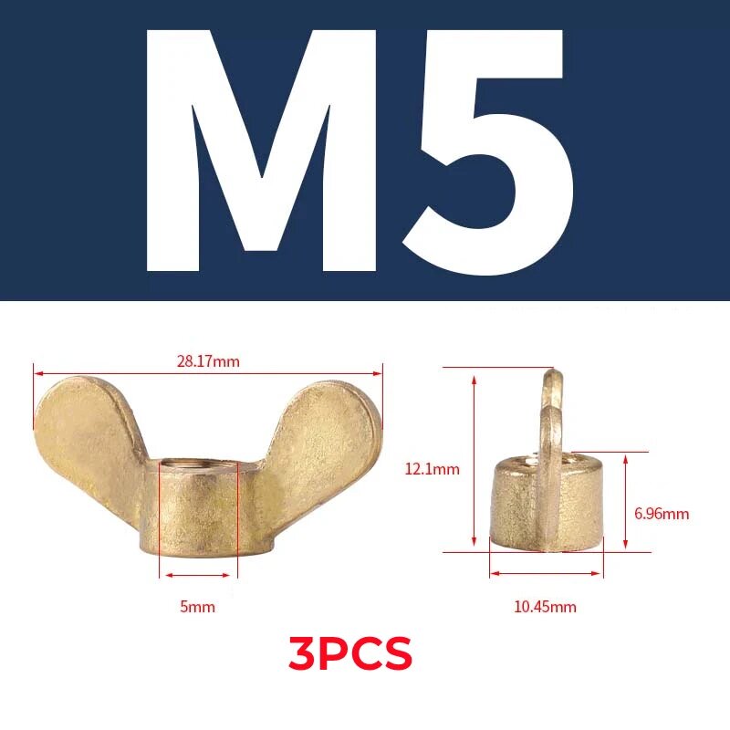 Латунные гайки-бабочки GB62 M3-M16 M5-3pcs