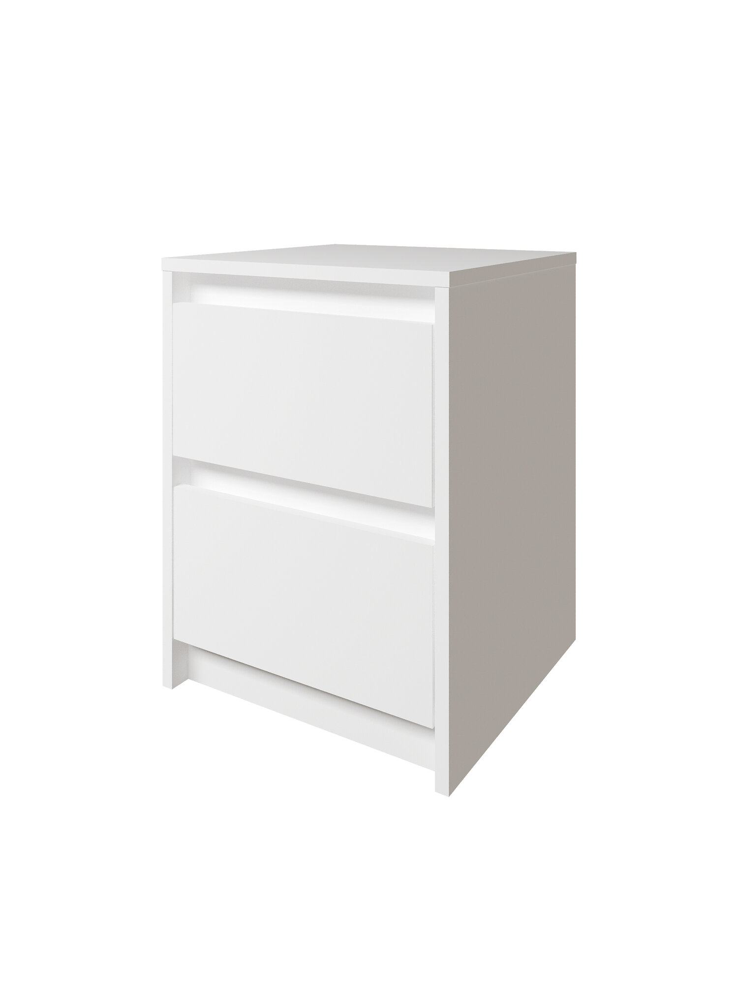 Тумба прикроватная с ящиками Белый шагрень, ЛДСП, с ящиками, 40 см x 40 см x 54 см