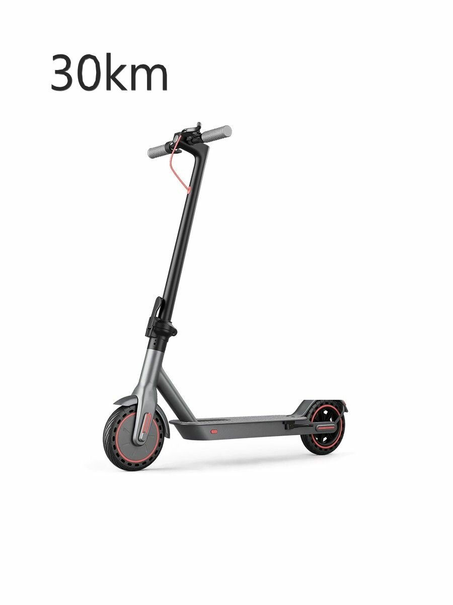 Электросамокат, складной, с регулировкой руля, до 30 км запас хода, черный