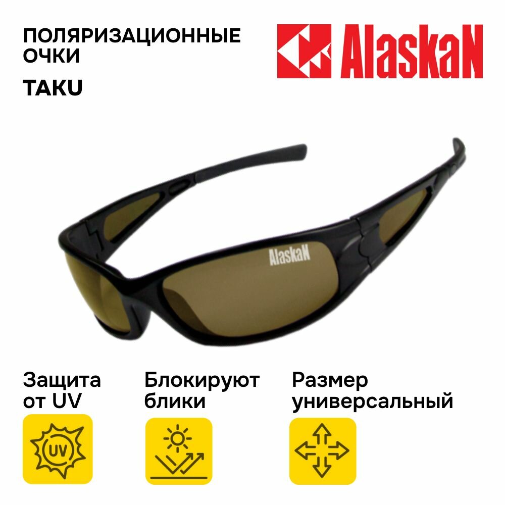 Очки солнцезащитные мужские Alaskan AG18-04 Taku green-grey, очки поляризационные мужские для рыбалки и вождения