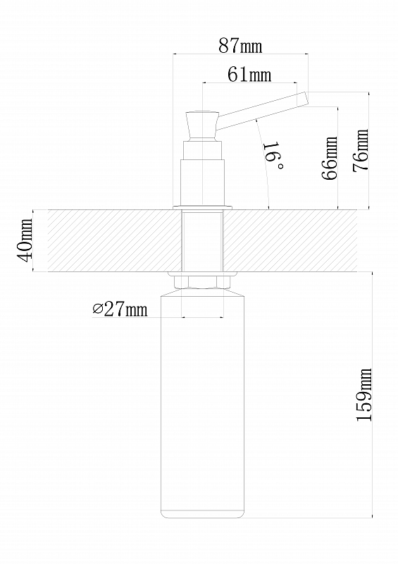 Дозатор Florentina Каскад FL Грей 703.725.0000.305