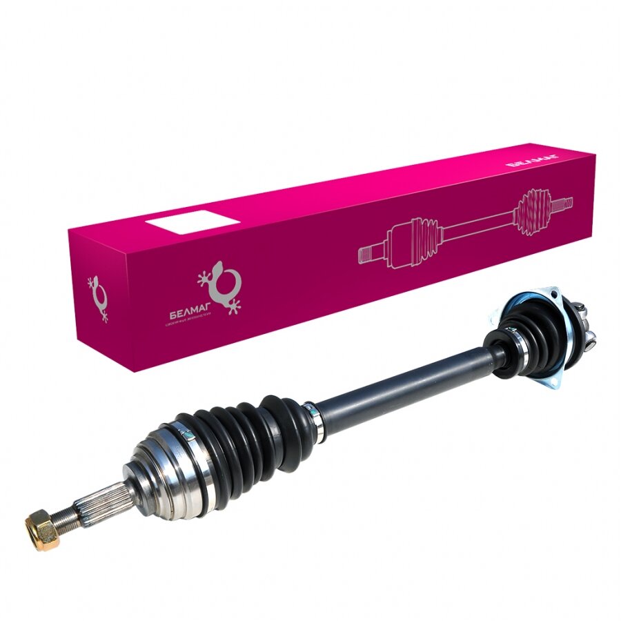 Привод левый Лада Ларгус К7М 8 клапанов, Рено Логан 1.6 K4M (КПП JH3, 23 шлица) БелМаг 8200499304 / 391010167R