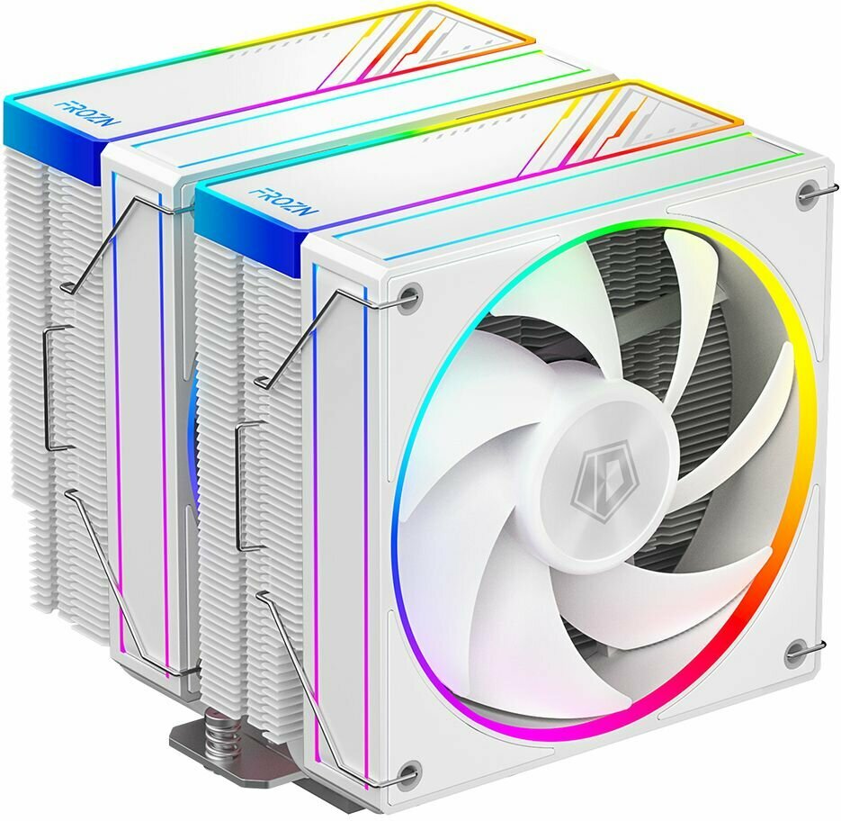 Кулер ID-COOLING FROZN FROZN A620 ARGB WHITE LGA1700/1200/115X/AM5/AM4 (6шт/кор, TDP 270W, PWM, черный, 6 тепл. трубок + медная база, ARGB FAN 120mm, белый) RET
