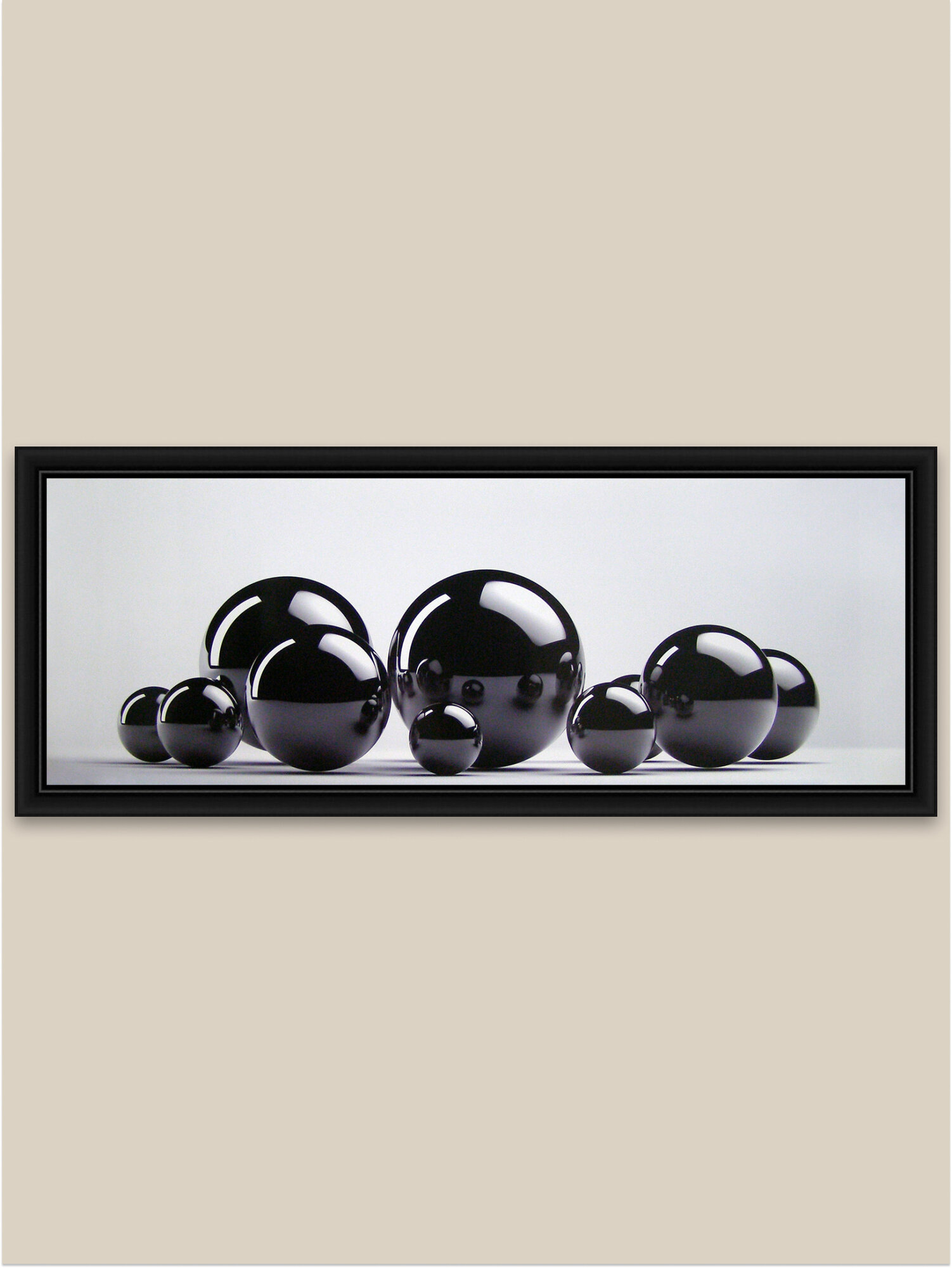 Большая Картина на всю стену для интерьера черно-белая абстракция раме багете в гостиную ванную детскую для офиса.